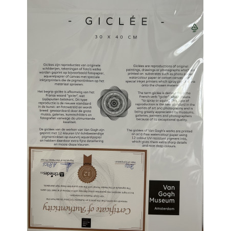 Certified Print 30 x 40 Van Gogh Collection Pikachu With Certificate